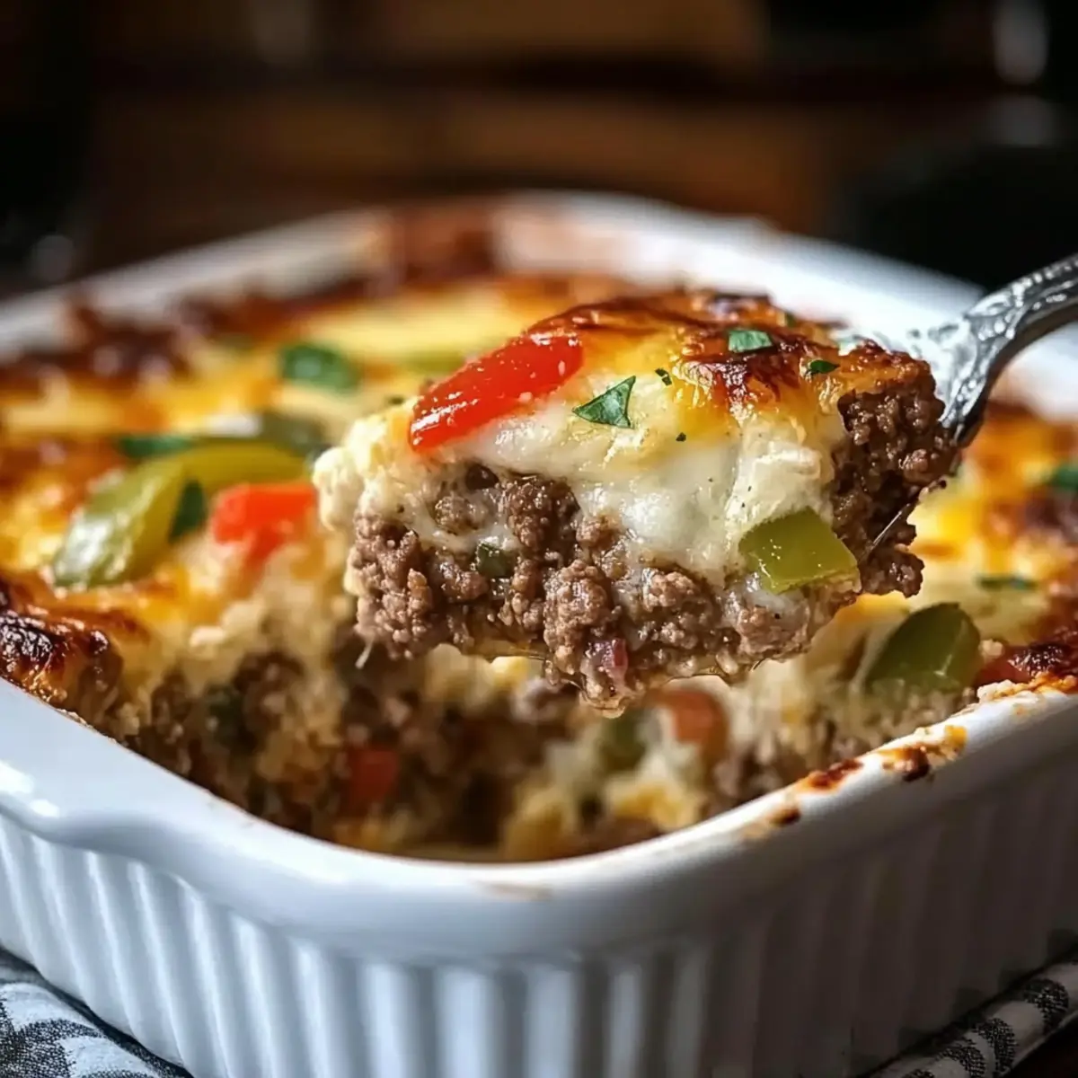 Easy Low Carb Philly Cheesesteak Casserole - Delicious Comfort