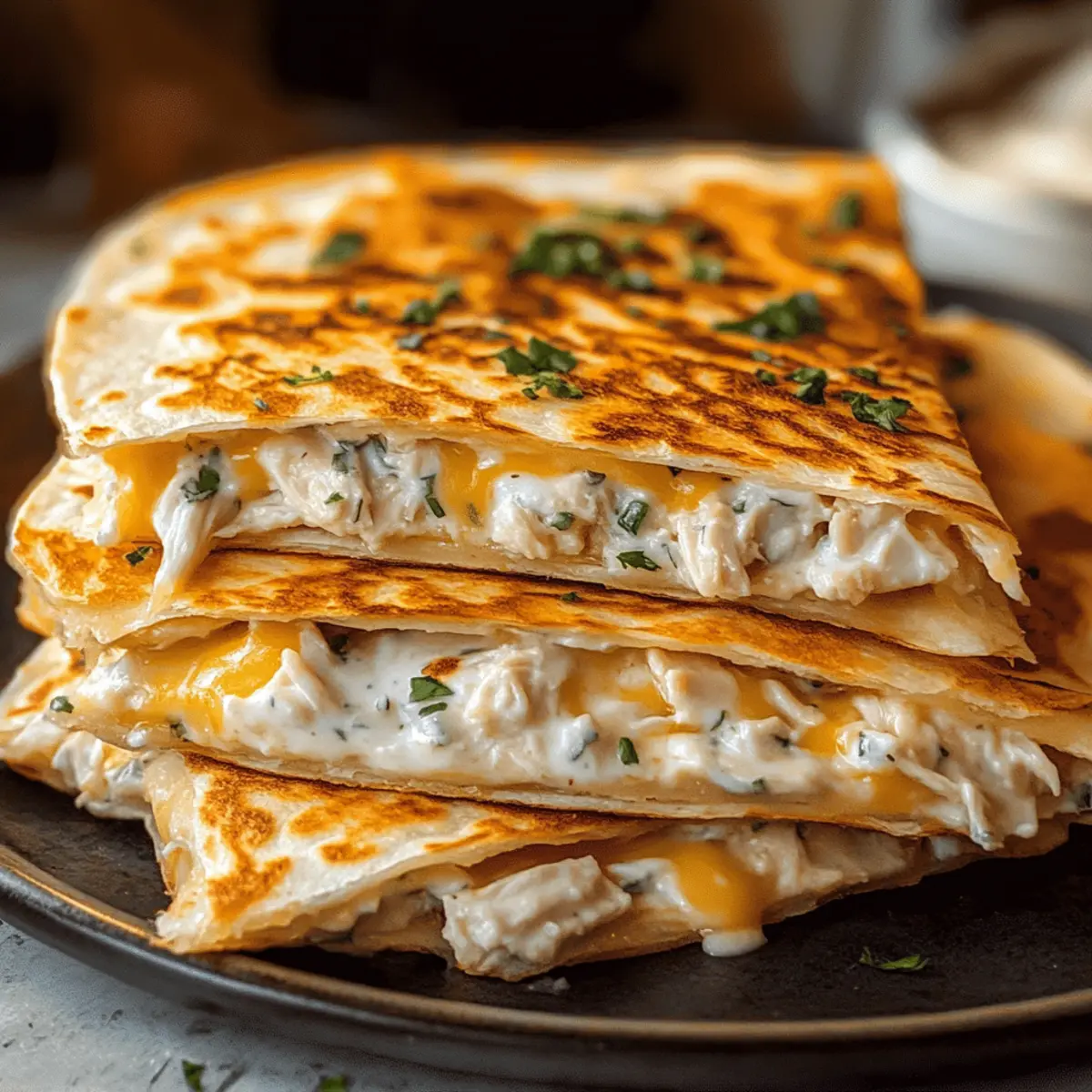 Ultimate High-Protein Chicken Ranch Quesadilla: Deliciously Crispy