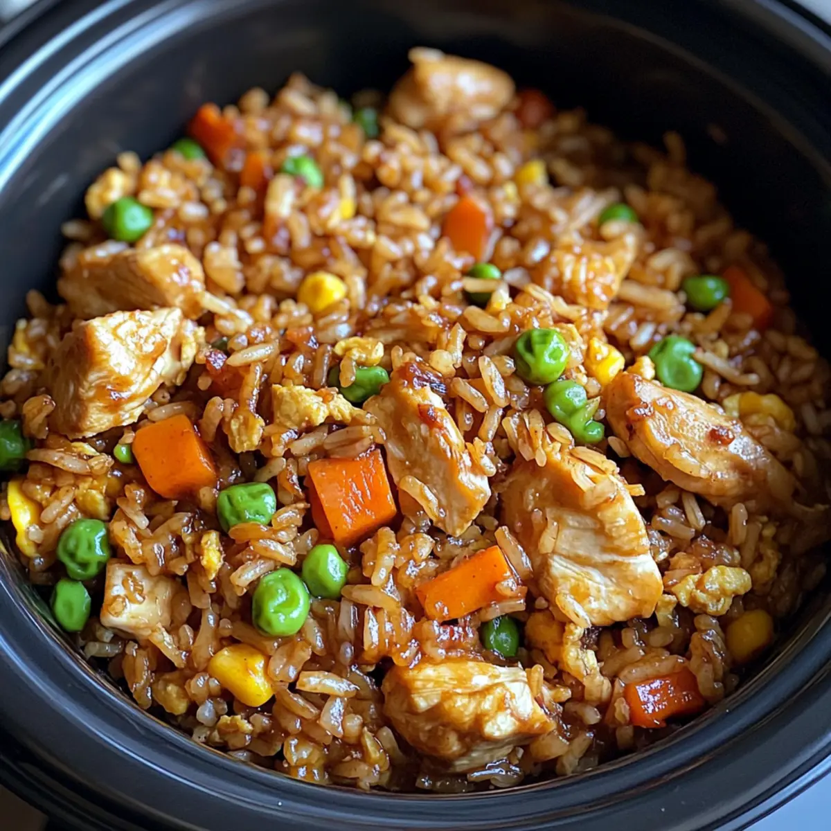 Irresistible Crockpot Chicken Fried Rice - Easy Comfort Meal