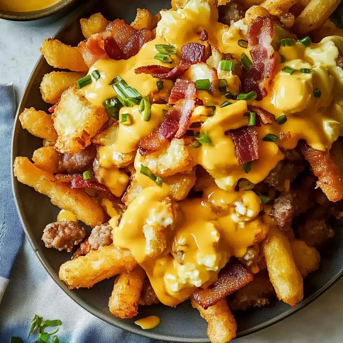 Irresistible Breakfast Poutine with Heavenly Hollandaise Sauce